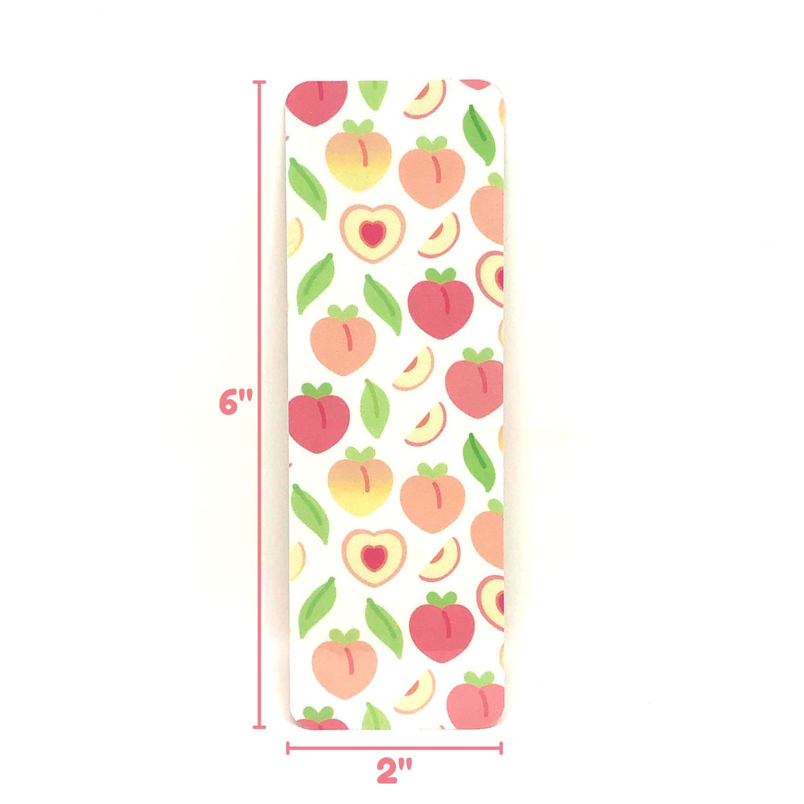 Fruity Peach Bookmark, Kawaii Fruit Art, Cute Food Bookmark, Peach ...