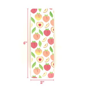 Fruity Peach Bookmark, Kawaii Fruit Art, Cute Food Bookmark, Peach ...