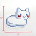 Pixel White Cat Loaf Sticker, Kawaii Cat Sticker, Cute Loaf Kitty ...