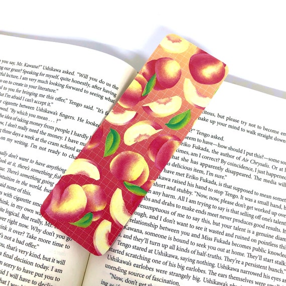 Peachy Bookmark Cute Bookmark Kawaii Illustrated Bookmark | Etsy