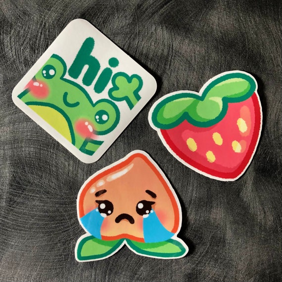 Twitch Emote Sticker Pack Set of Three Stickers Froggy | Etsy