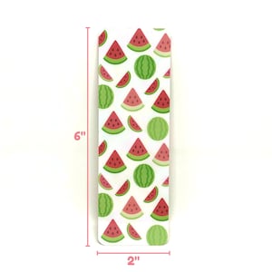 Fruity Watermelon Bookmark, Kawaii Fruit Art, Cute Food Bookmark, Melon ...