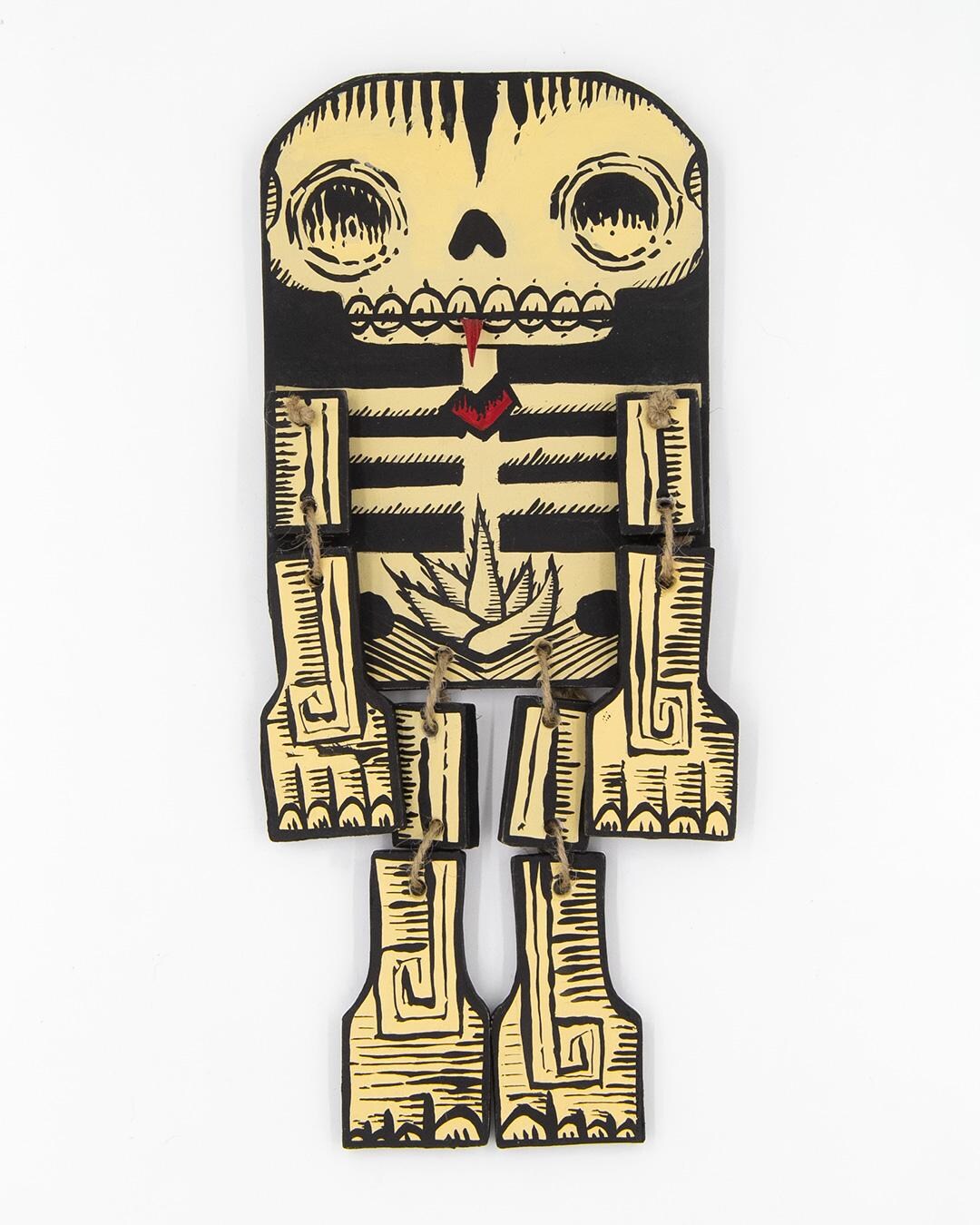 Skeleton Made of Papier-mâché, for Indoor Hanging. Painted Decoration ...