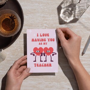 Cute Teacher Valentine's Day Card Instant Valentines Download Printable ...