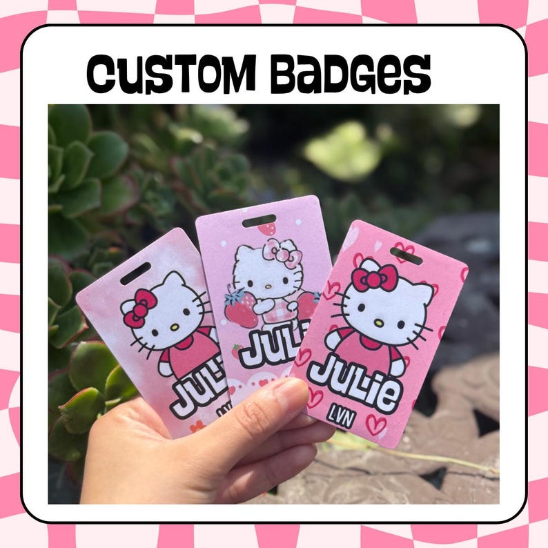 Custom Hello Kitty Nurse Badge Reel: Kawaii Healthcare Badge RN CNA RN ...