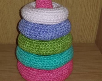 Crochet stacking toy | Etsy