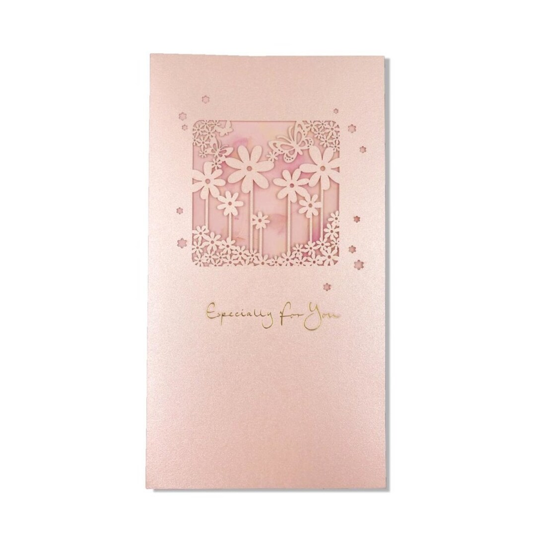 Lasercut Stalks of Flowers Everyday Card - Etsy