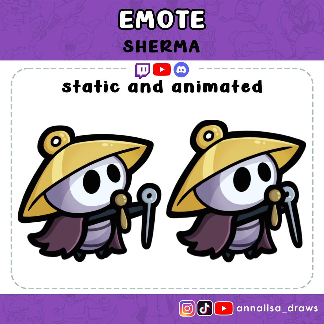 SHERMA | Hollow Knight | Silksong | Animated and Static Emotes Set ...