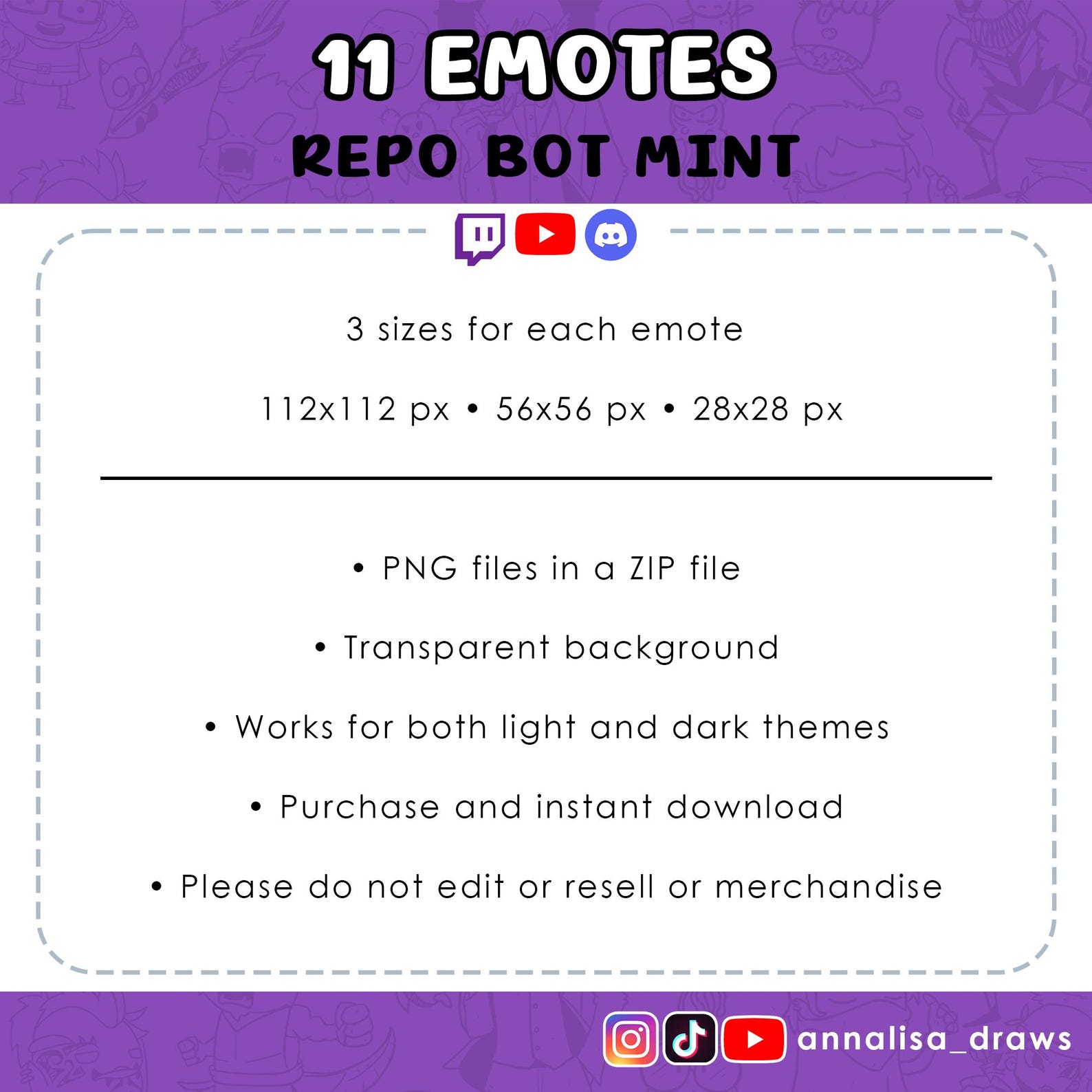 REPO BOT MINT Emotes Set | Twitch | Youtube | Discord | Streaming ...