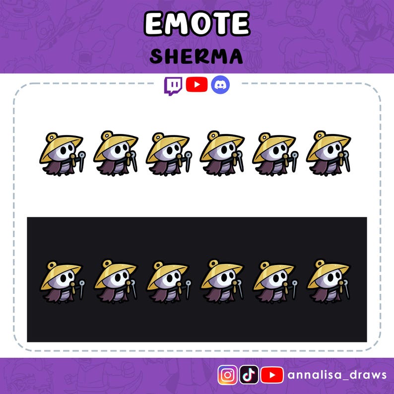 SHERMA | Hollow Knight | Silksong | Animated and Static Emotes Set ...