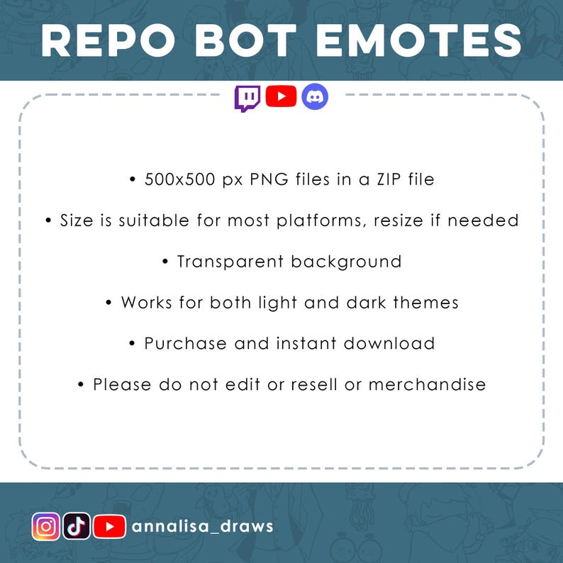 REPO BOT GREEN Emotes Set | Twitch | Youtube | Discord | Streaming ...