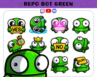 REPO BOT BLUE Emotes Set | Twitch | Youtube | Discord | Streaming ...