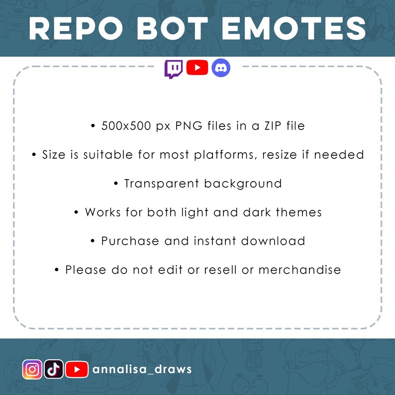 REPO BOT ORANGE Emotes Set | Twitch | Youtube | Discord | Streaming ...