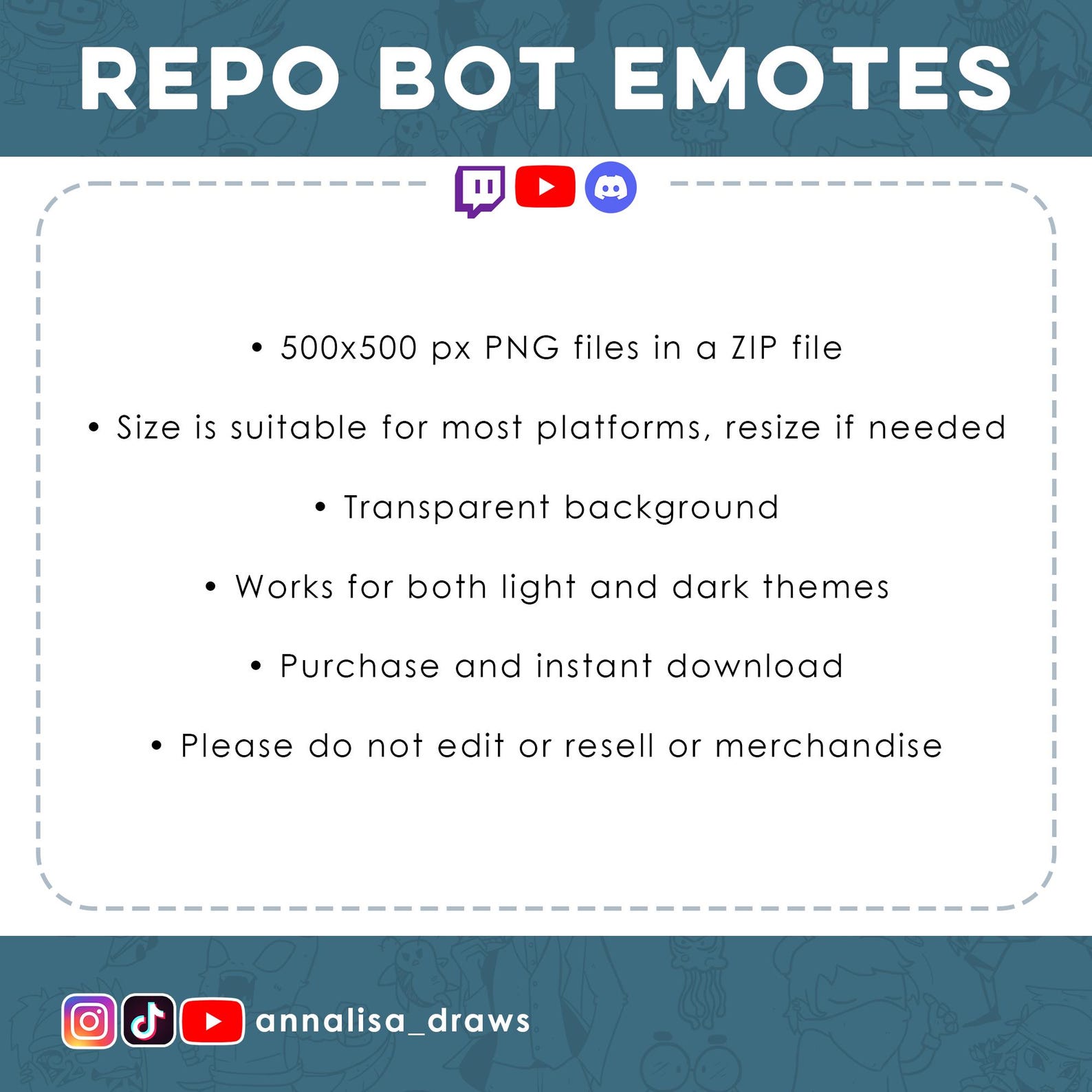 REPO BOT RED Emotes Set | Twitch | Youtube | Discord | Streaming ...