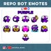 REPO BOT PURPLE Emotes Set | Twitch | Youtube | Discord | Streaming ...