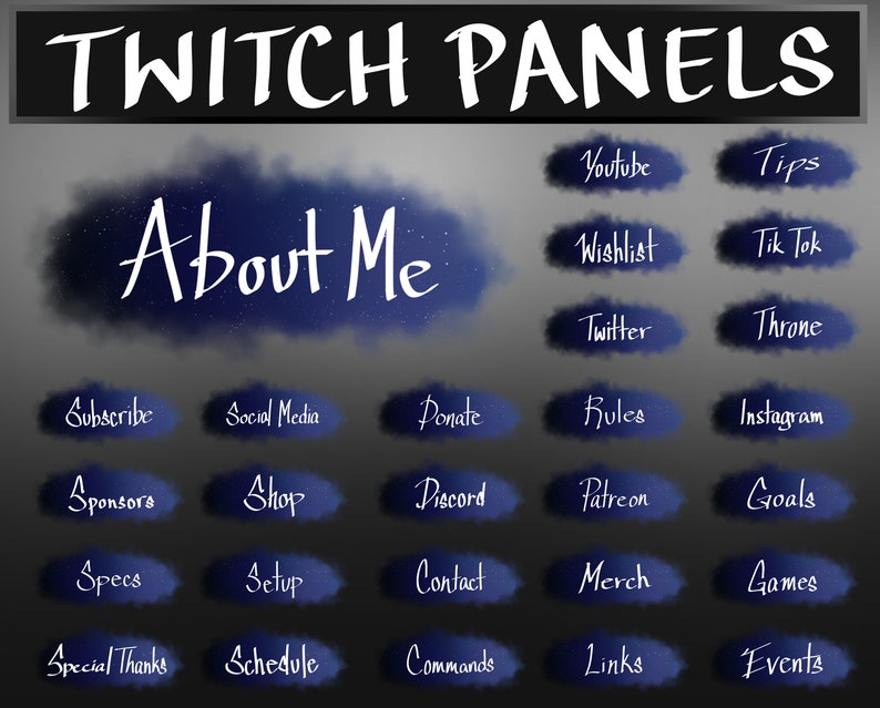 Variety Pack Twitch Panels - Etsy