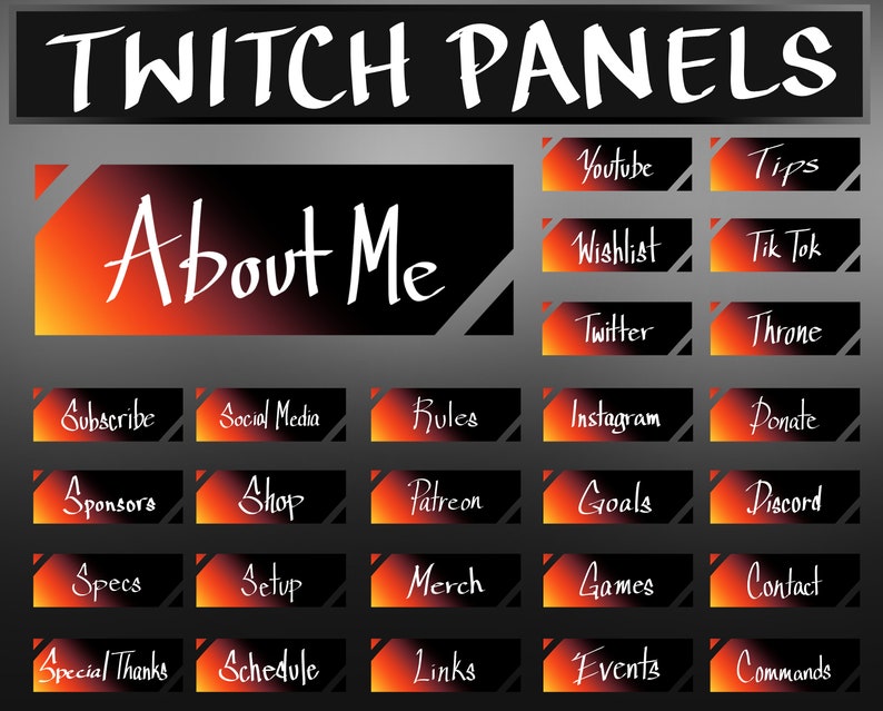 Variety Pack Twitch Panels - Etsy