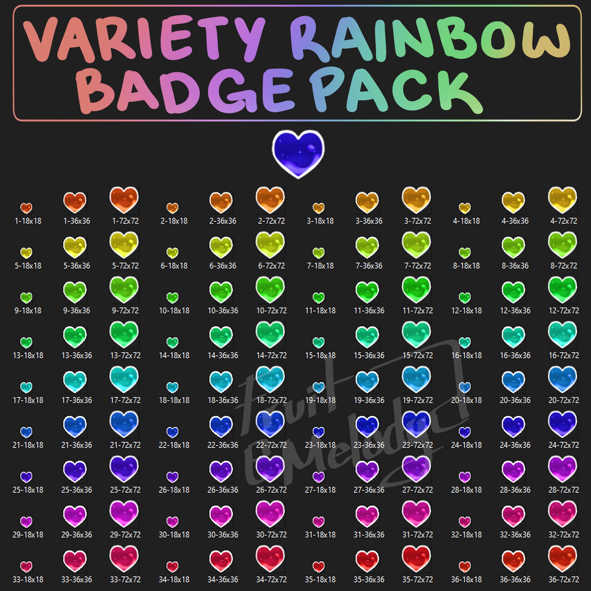 10 Variety Rainbow Badge Pack - Etsy