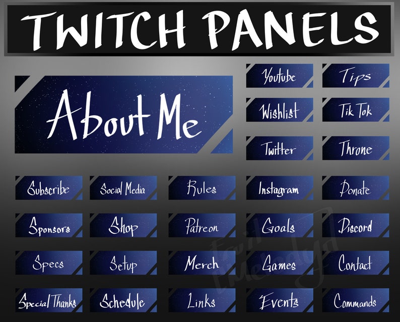 Variety Pack Twitch Panels - Etsy