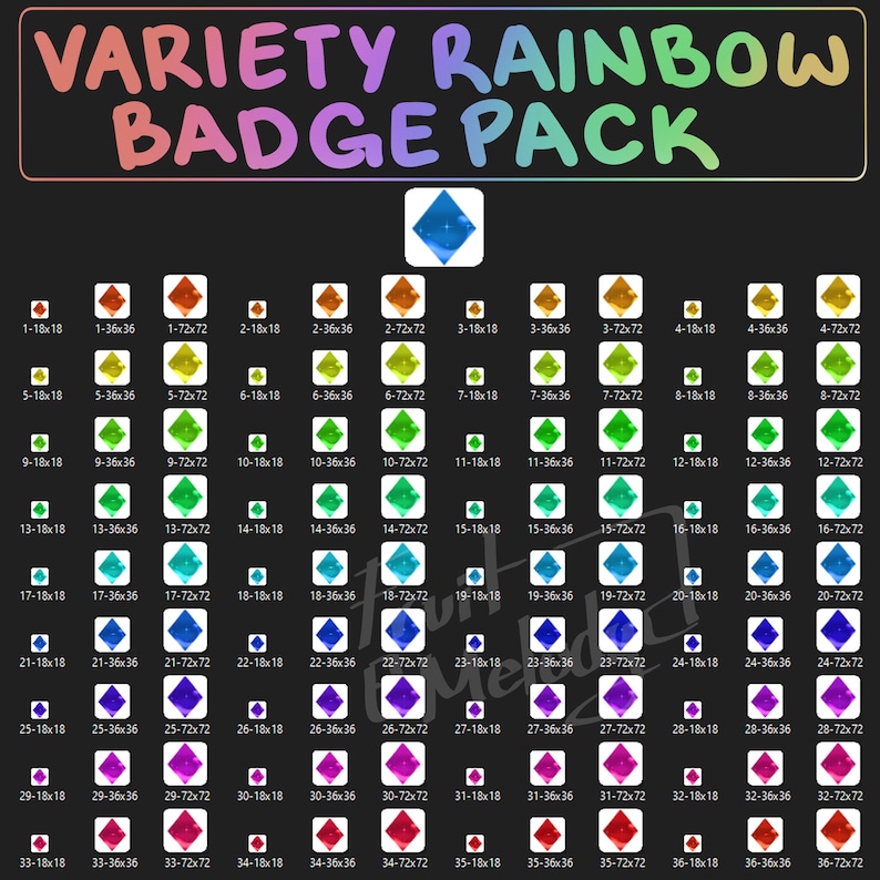 10 Variety Rainbow Badge Pack - Etsy