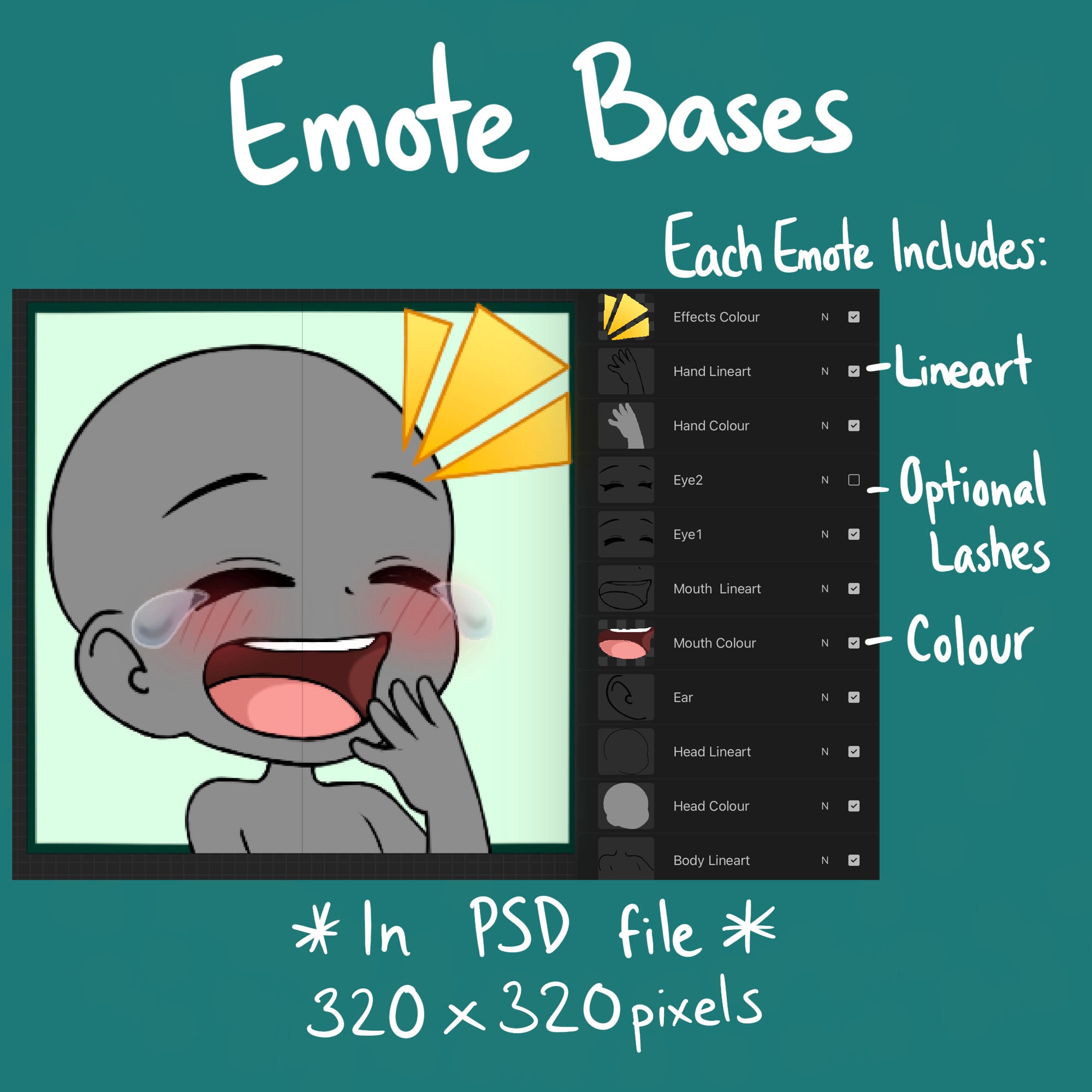 100 Emote Base Pack - Etsy