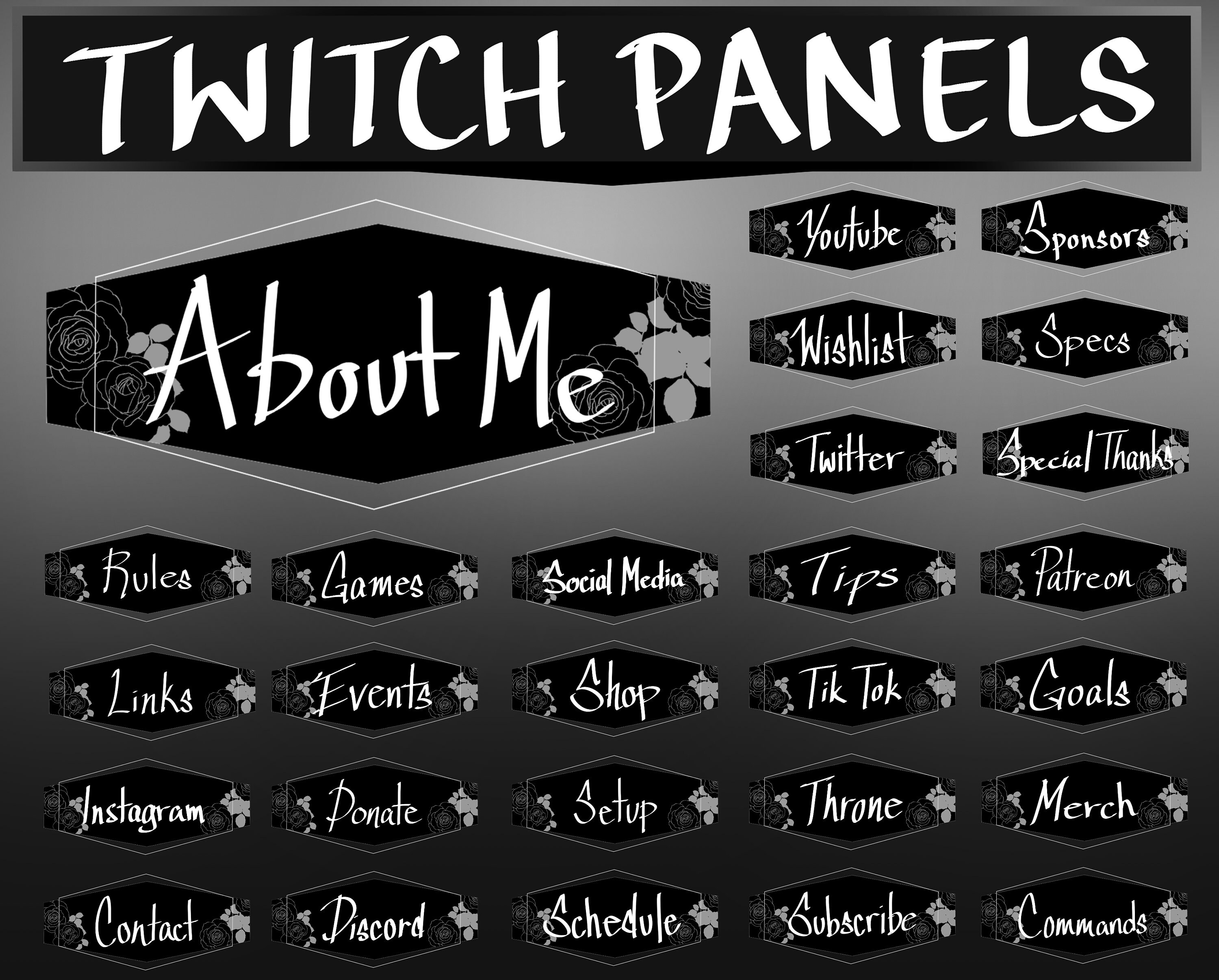 Variety Pack Twitch Panels - Etsy