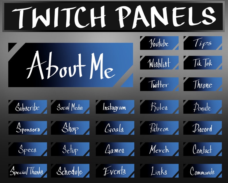 Variety Pack Twitch Panels - Etsy