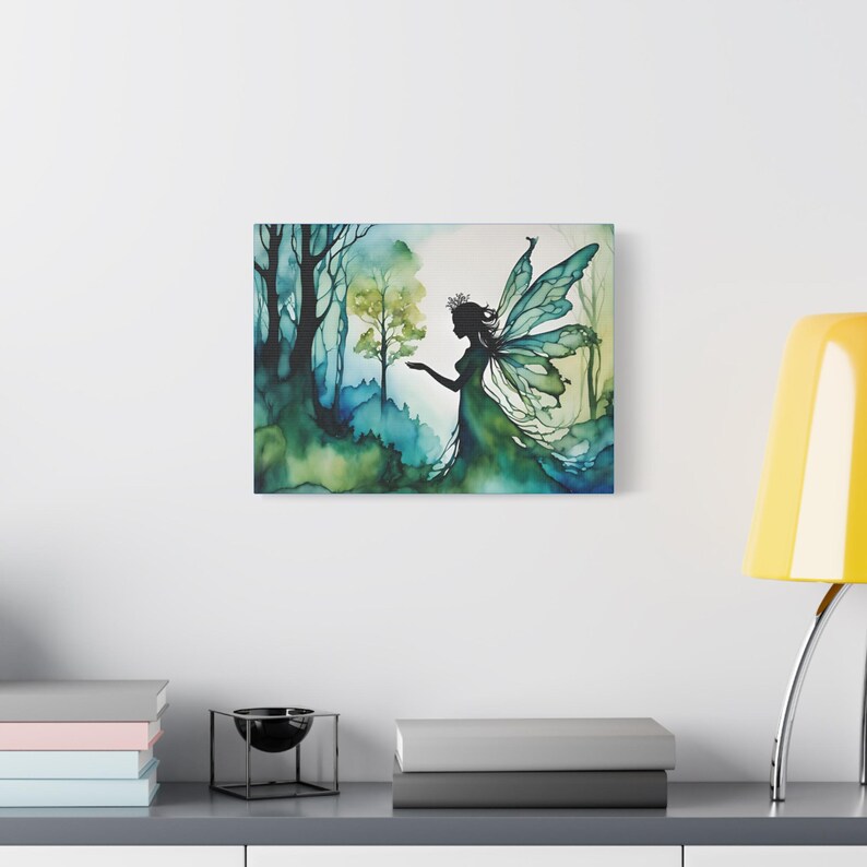 Fairy Art Canvas, Forest Fairy, Alcohol Ink Fairy, Nature Sprite ...