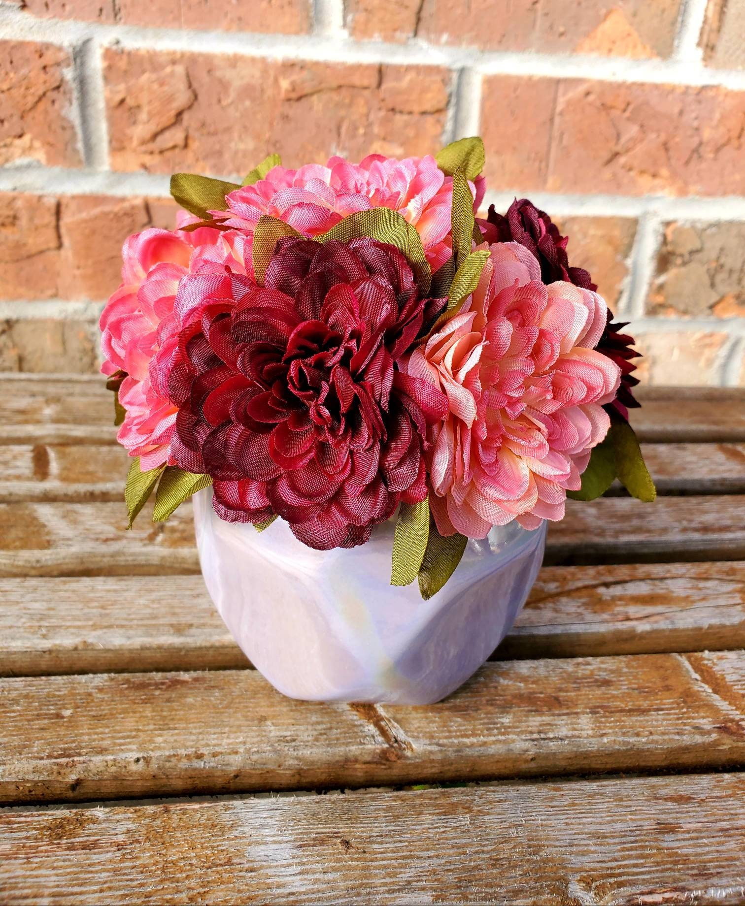 Small Floral arrangement Spring Summer arrangement Zinnias | Etsy