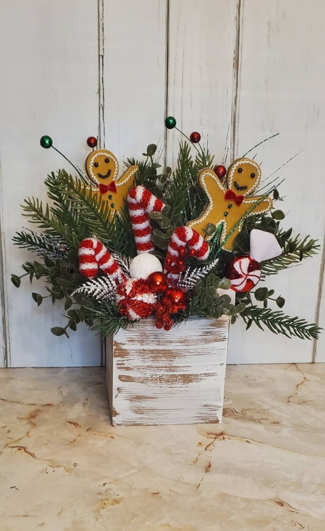Christmas Centerpiece, Gingerbread Centerpiece for Table, Gingy ...