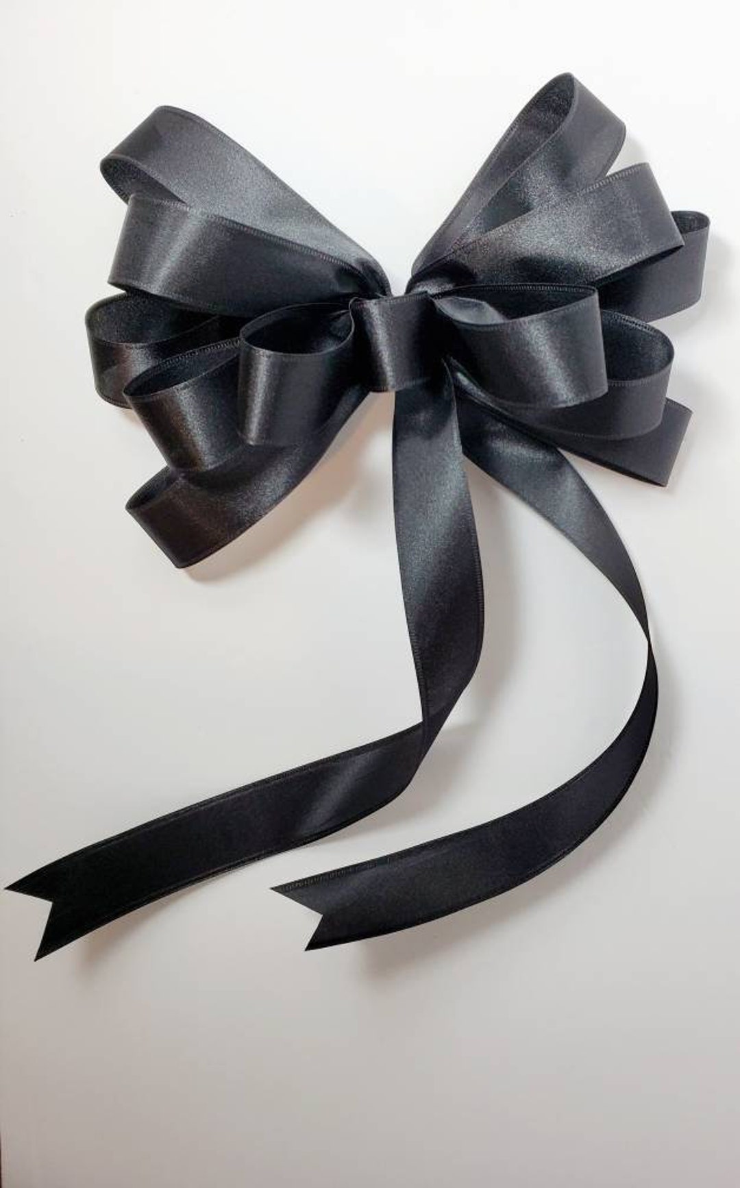 Large Black Bow, Black Awareness Bow, Lantern Bow, Bow for Light Post ...