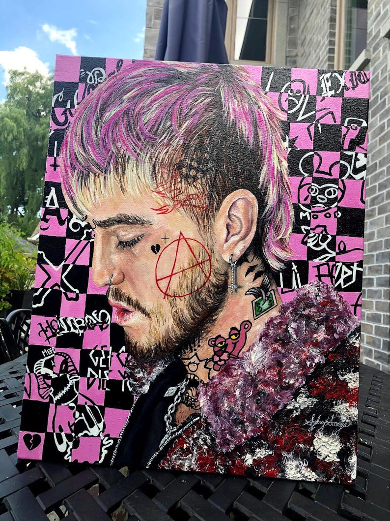 Lil Peep Original Print Poster of Lil Peep Lil Peep Wall Art GBC - Etsy