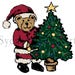 Christmas Santa Teddy Bears Clip Art Festive Digital Download Cute ...