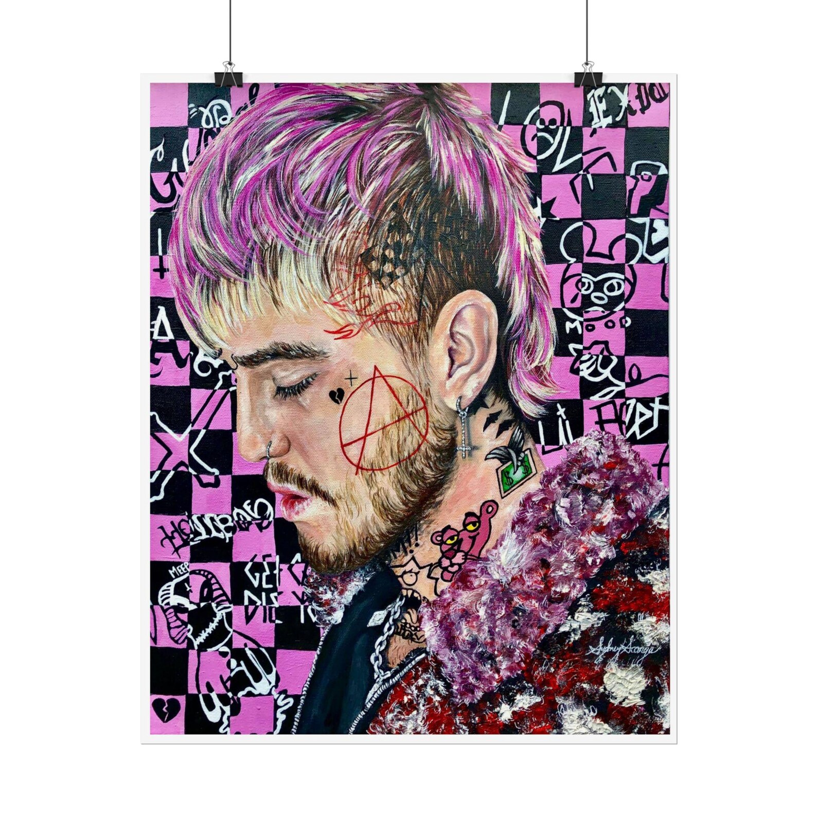 Lil Peep Original Print Poster of Lil Peep Lil Peep Wall Art GBC - Etsy
