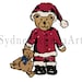Christmas Santa Teddy Bears Clip Art Festive Digital Download Cute ...