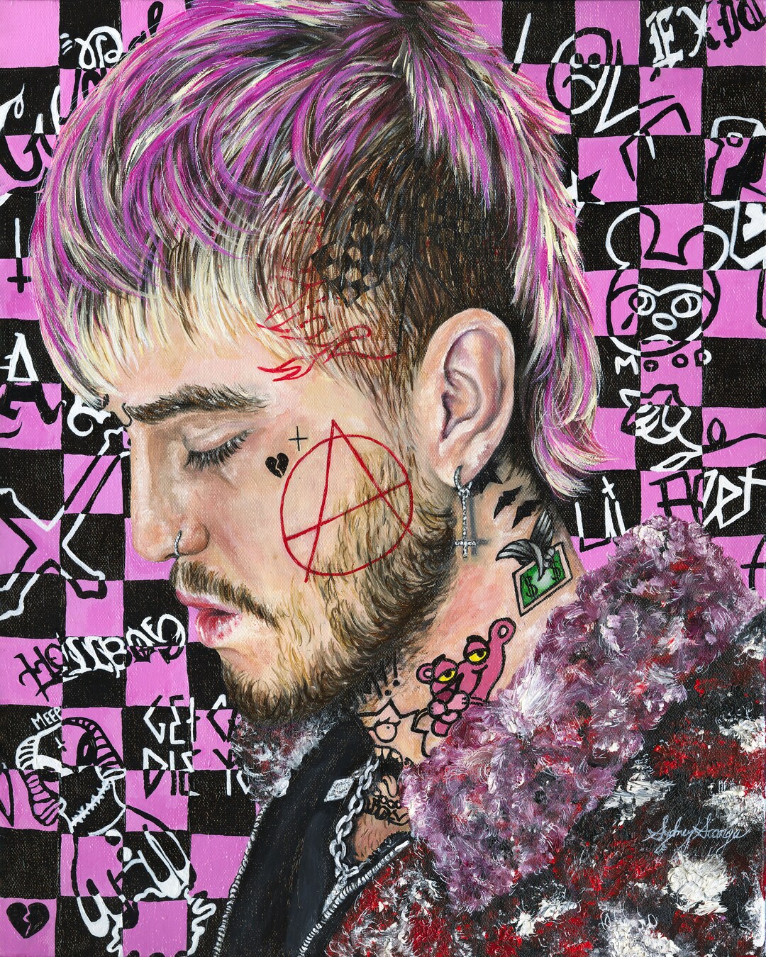 Lil Peep Original Print Poster of Lil Peep Lil Peep Wall Art GBC - Etsy