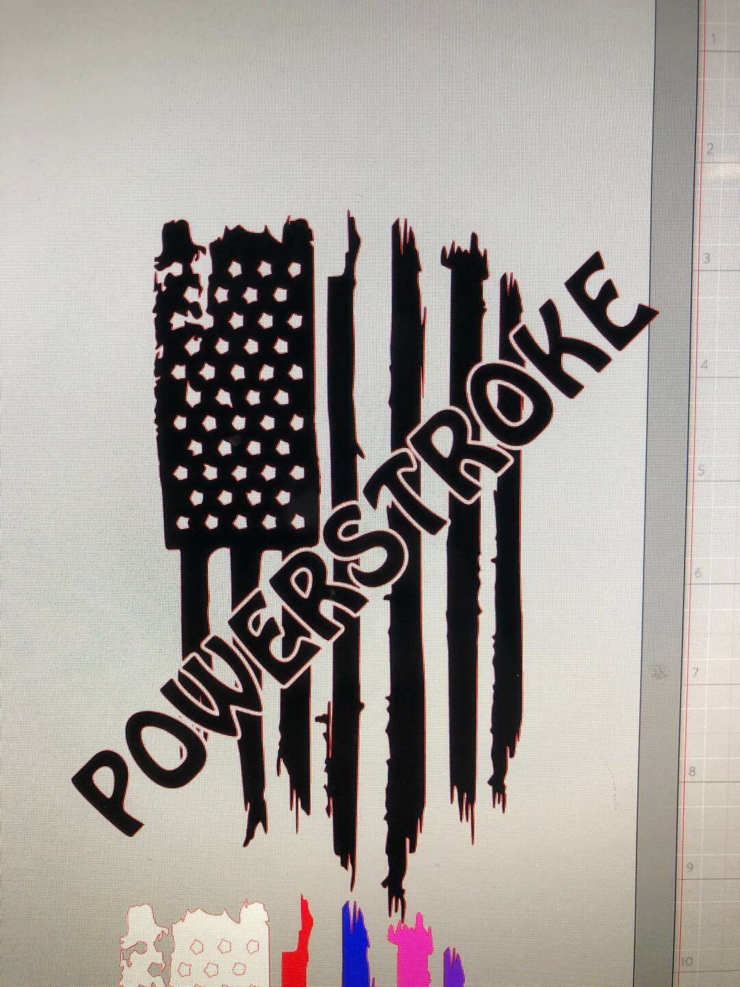 Powerstroke Distressed Flag - Etsy