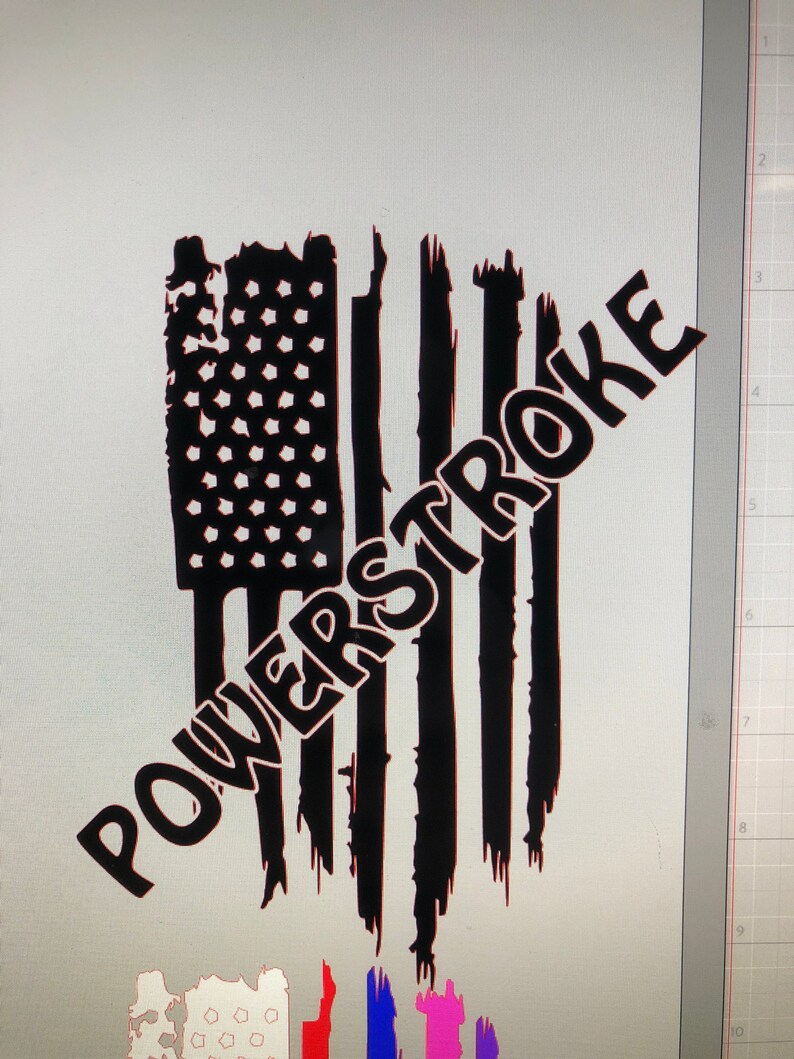 Powerstroke Distressed Flag - Etsy