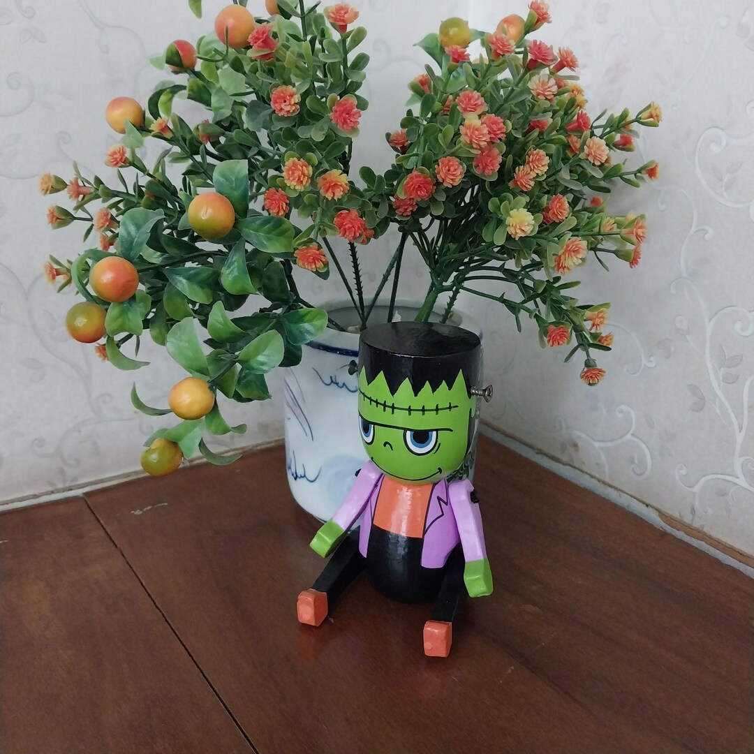 Wooden Frankenstein Monster Puppet: Halloween Party Decor - Etsy