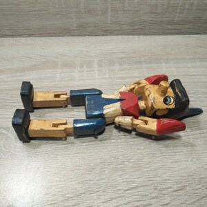 Wooden Pinocchio Antique Style Sitting Puppet Handmade Painted Home ...