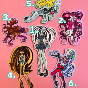 OOAK Monster High Inspired Collectible Ghouls Sticker Art - Etsy