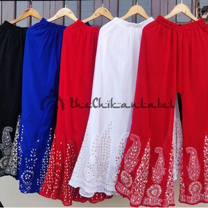 The Chikan Label Georgette Lucknawi Chikankari Gota Patti Sharara ...