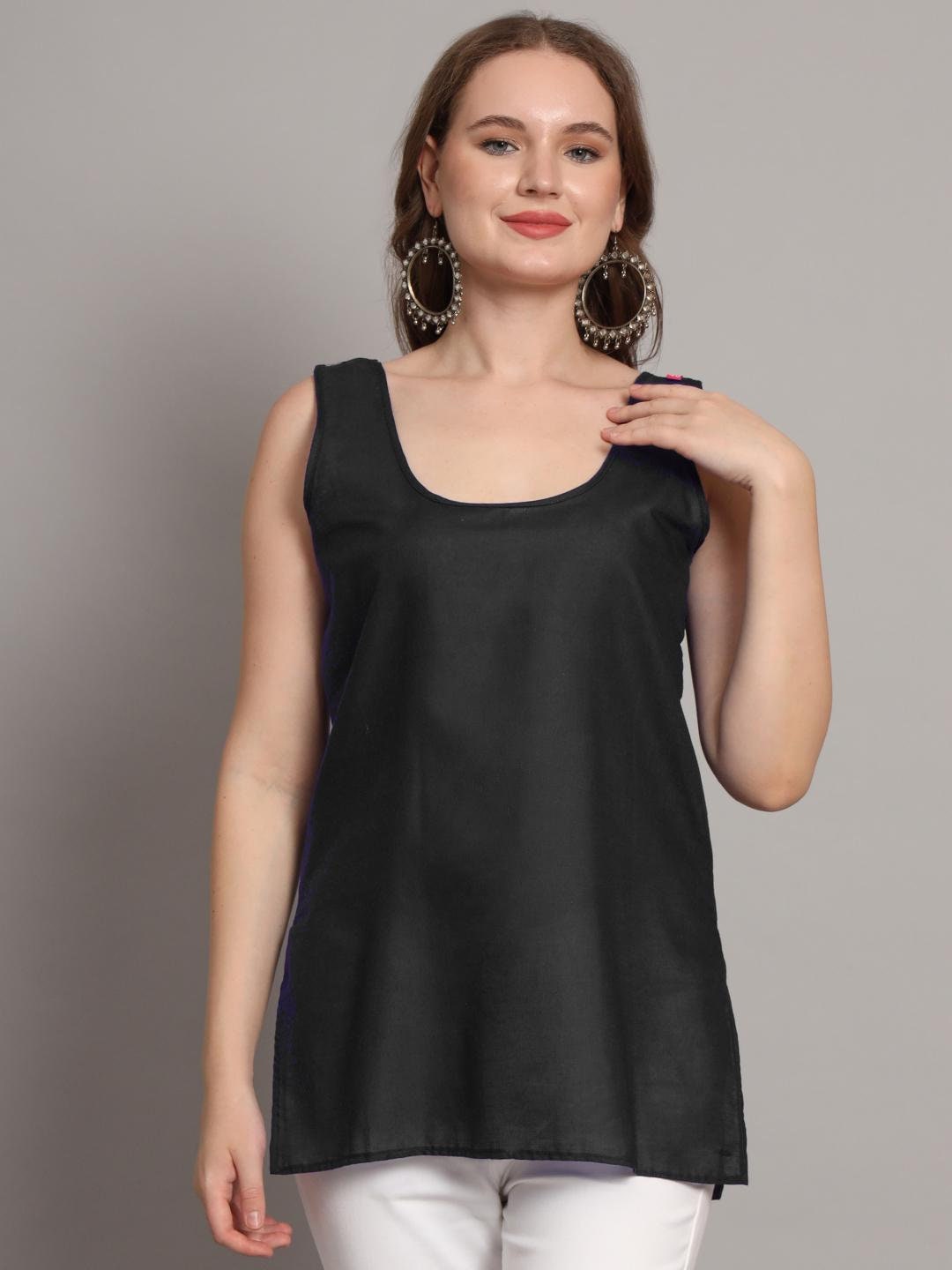 Black Pure Cotton Short Camisole Inners Slips for Women - Etsy
