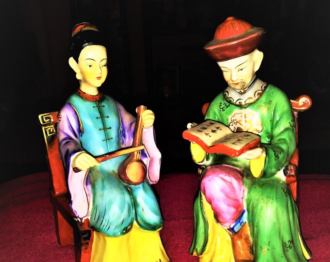 Pair of Vintage Japanese Porcelain Figurines by Shafford Japan - Etsy