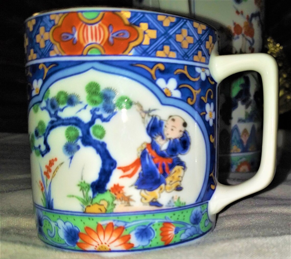 Vintage Imari Style Porcelain Tea Set | Etsy