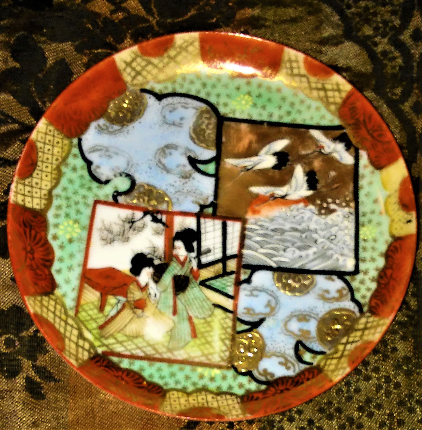 Antique Kutani Japanese Porcelain Plates - Etsy