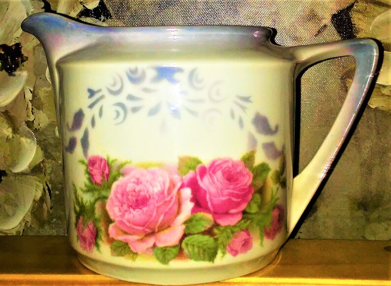 Large Vintage German Lusterware Creamer - Etsy