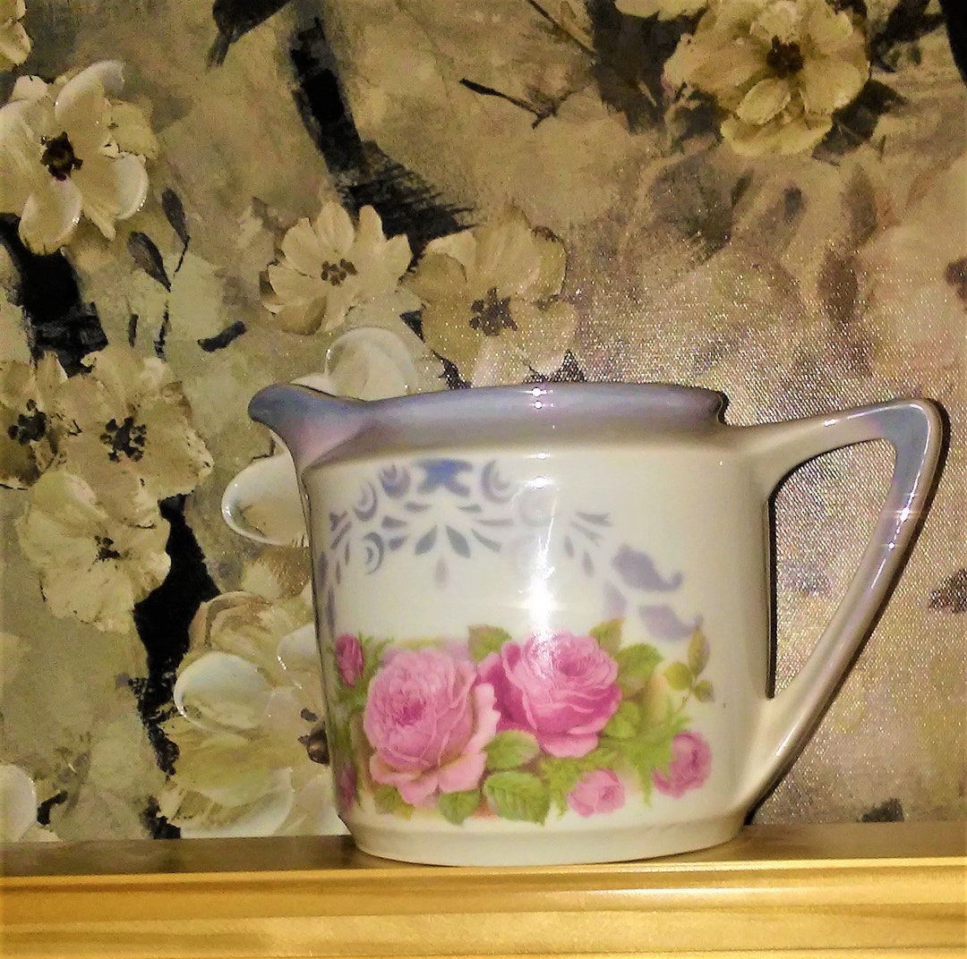 Large Vintage German Lusterware Creamer - Etsy