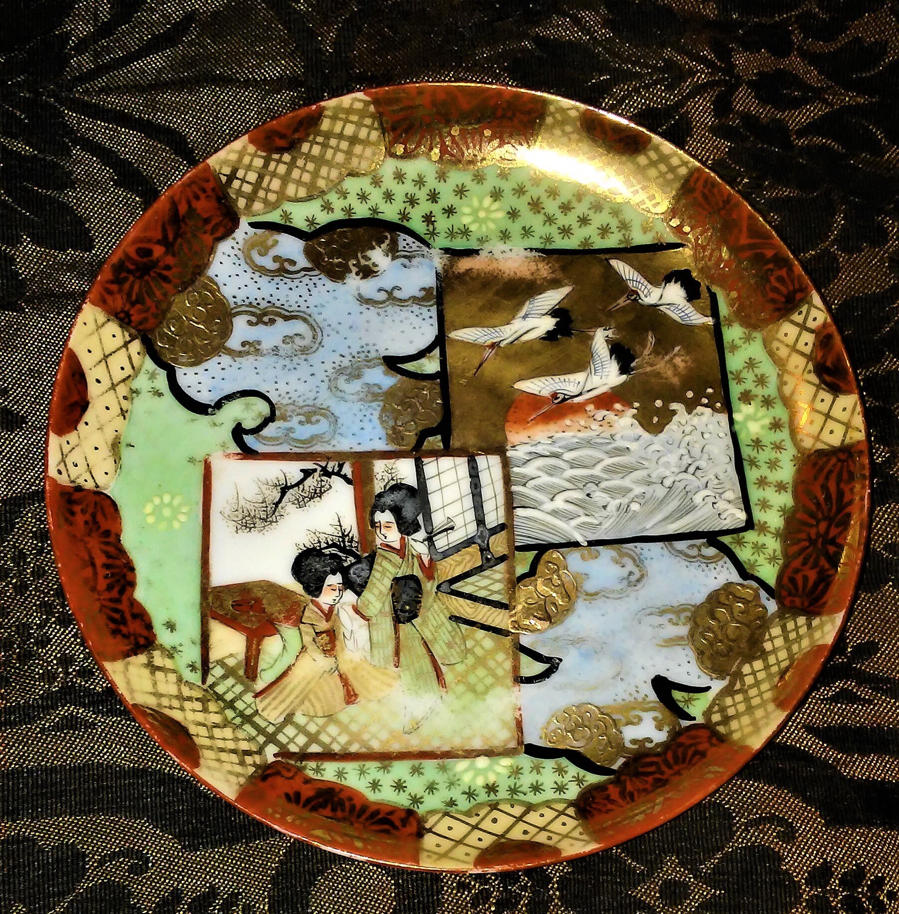 Antique Kutani Japanese Porcelain Plates - Etsy
