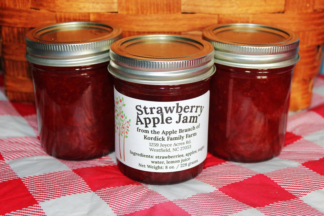 Strawberry Apple Jam - Etsy